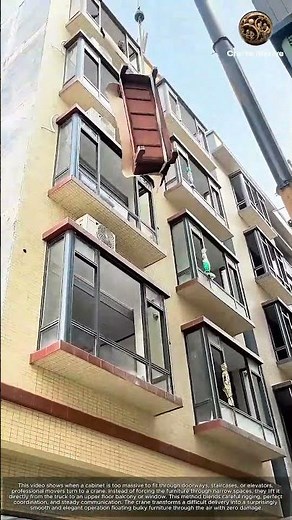 Moving a Giant Cabinet with a Crane: The Ultimate Furniture Delivery Hack