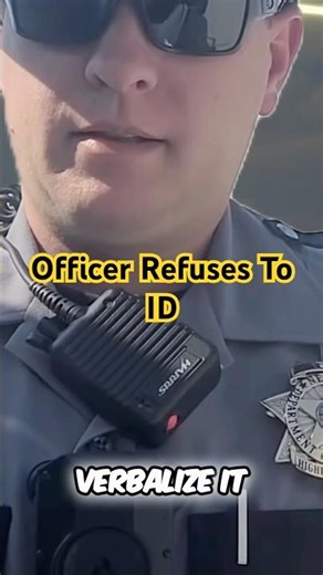 Officer Refuses to ID? Accountability Matters! 🚔 #PoliceTransparency #KnowYourRights #idrefusal