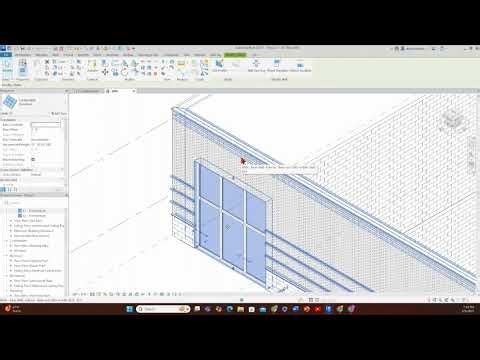 Basic Commercial Project strore front and glass door in REVIT 2025