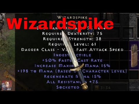D2R Unique Items - Wizardspike (Bone Knife)