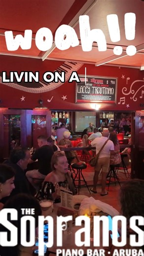 Singing Livin’ on a Prayer at Sopranos Piano Bar 🎹 #SopranosAruba #aruba #arubaonehappyisland