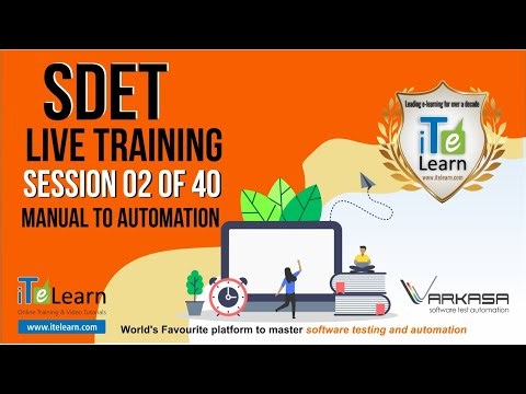 SDET LIVE Training Session 02 of 40 Selenium IDE, Record and Playback, Element Identifiers