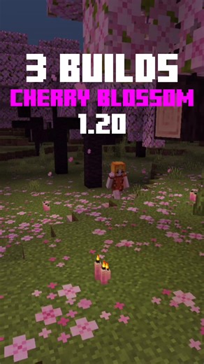 3 Minecraft Cherry Blossom Builds Tutorial 1.20