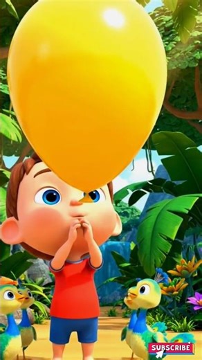 A Kid Inflates a Balloon… Then a Monkey Pops Out! 🐒😱 #shortvideo #gaming #cartoon #shorts