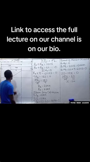 simply supported beam carrying a Udl - Shear force & bending moment #engineeringmarvel #engineeringstudent #civilengineeringstudent #civilengineering #structuralengineering