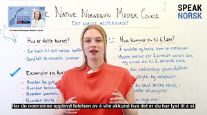 Our Native Master Course is everything you will need to become fluent! For Only 2999! 🔥😍 The Native master course is recommended for anyone interested in becoming fluent in Norwegian and making progression in the language. Whether you are a beginner or intermediate speaker, the course´s mix of expressions, vocabulary, grammar tips, native pronunciation, and explanations will get you speaking like a native 100%. Sign up: https://speaknorskonline.teachable.com/p/the-native-master-course | Speak 