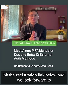 Did you know Microsoft now requires multi-factor authentication (MFA) for Admins to sign into Azure? Catch our live webinar on February 18th to learn how Duo can help you meet this mandate. | Duo Security