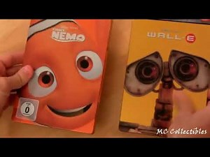 REUPLOAD Disney Wall E Finding Nemo Ratatouille Bugs Life DVD Steelbook unboxing