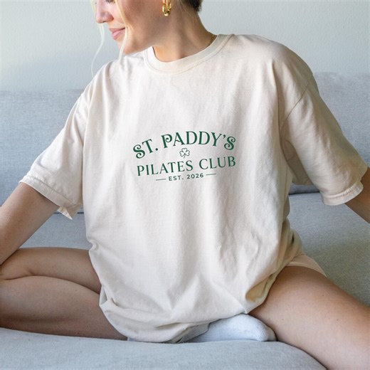 St Patrick's Pilates Shirt, St Paddy's Pilates Club Tee, Comfort Colors 1717 Pilates Gift, Pilates Instructor T-shirt, Lucky Pilates Top - Etsy