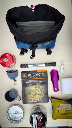 Five-star adventures start with five-star bikepacking bags! Ever wondered what our 7.5L Catalyst Pack can carry? 👉 Ultralight backcountry cook kit 👉 Fuel canister 👉 1, Freeze-dried meal 👉 First aid kit 👉 Poopin' supplies 👉 Tire pump 👉 Camp towel 👉 Mug "It fits perfectly on my bars, doesn't bounce around despite my initial use of stuffing it full of crap haphazardly and then riding on unmaintained railroad beds, roads and through fields. Really loved how it settled down the front end of b