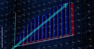 economic graph, growth curve, increasing graph, business concept, graph with climbing arrow