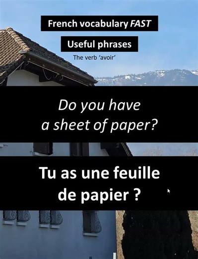 Do you have a sheet of paper? / Tu as... #frenchforbeginner #frenchpronunciation #frenchvocabulary