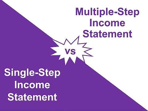 Single step Vs Multiple step Income Statement