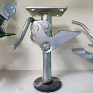 [Hot Item] Wbd Industrial High Quality Caster Wheel Floor Lock-Lift up Kick Bar Type Factory Zinc-Plated American Floor Pedal Locks for Hand Trolley Casters