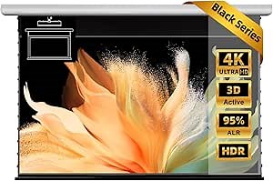 NothingProjector Projector Screen ALR, 100 inch Motorized Drop Down, Ambient Ceiling Light Rejecting, 4K UHD, Pull Down with Remote, Ultra Short Throw Projection, Wall Mount, Home Theater A NothPJ