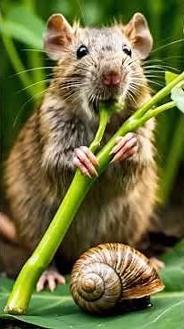 Happy Mouse Family by the Green Vegetable Field 🌿🐭 Peaceful Life in Nature