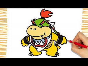 How to Draw a BOWSER JR I SUPER MARIO BROS
