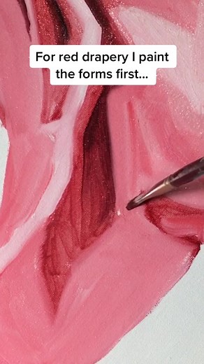Oil Painting Techniques for Red Drapery