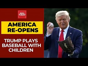 Donald Trump Playing Baseball With Children At The White House | Watch Video