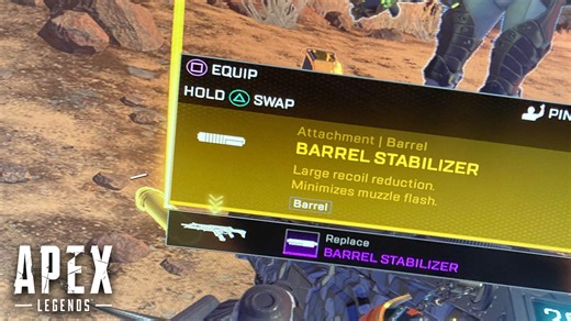 Apex Legends recoil test: No barrel vs purple barrel comparison