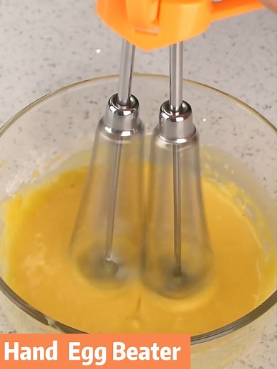 Watch Hand Crank Egg Beater Stainless Steel Manual Whisk Egg Beater Rotary Handheld Egg Frother Mixer on Amazon Live