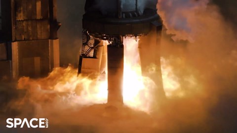 Amazing Footage Shows SpaceX Firing Up Starship Super Heavy Booster In Preparation For Flight 5