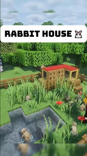 Rabbit house in Minecraft (upgrade build) #minecraftshorts