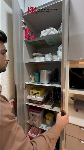 Tall Unit Storage Transformation | Smart Modular Kitchen Organization | KK Modular Kitchen