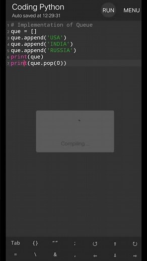 Implemention of Queue project in python 🔥 // python projects #coding #python