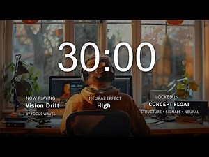 ⚡30 Min Focus Session | Deep Work Music for Maximum Productivity | Weekend Hustle | Vision Drift