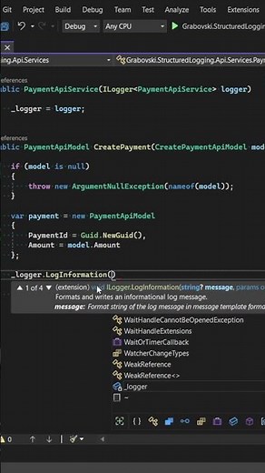 How to implement structured logging in .NET in 60 seconds
