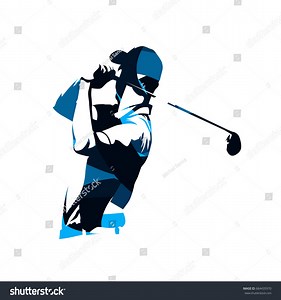 Golf Player Vector Logo Abstract Blue Stock Vector (Royalty Free) 684435970 | Shutterstock
