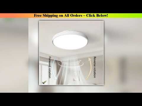 LED Ceiling Fan Light Invisible Bladeless 6-speed Low Decibel Dimming DC Variable Frequency Fan