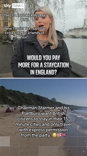 THIS IS ANOTHER INSANE ONE “New Tourist Tax - up to an extra £112 for a family of four” The UK government are planning on potentially charging British citizens a Tax if they go and stay in another city or location in the UK ‼️‼️@Keir Starmer @Labour Party @Reform UK