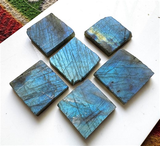 Labradorite Slabs, 1" - 3" Choose Size : Beautiful Flash Stone - Raw Labradorite Crystal - Crystals & Stones - Rough Labradorite - Etsy