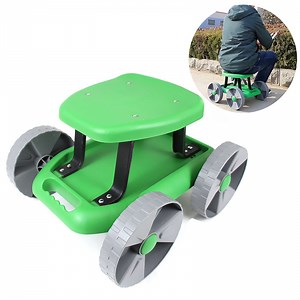 [Hot Item] Garden Cart Rolling Stool Gardening Seat with Wheels for Weeding, Planting, Lawn Care Yard Tools