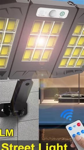 Solar LED street light outdoor, solar parking lot light, 15W LED waterproof wall-mounted outdoor street light, human body motion sensor LED street light