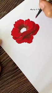 175K views · 2.8K reactions | Red Poppy Flower Painting with Angular Brush #acrylic #floralpainting #acrylicpainting #beginner #onestrokeart #flowerart #brushtechnique #poppyflower | MB.Plaza Art | Facebook