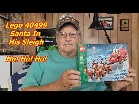 LEGO 40499 Santa's Sleigh Christmas Toy Set with Reindeer & Santa Figurine Merry Christmas