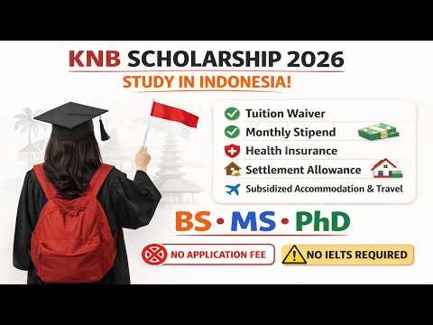How to Apply for KNB Scholarship 2026 in Indonesia | BS MS PhD | No Application Fee | Full Guide