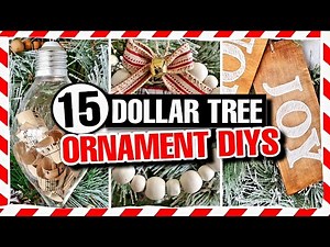 15 Dollar Tree DIY Christmas Decorations for your Christmas Tree! 🎄