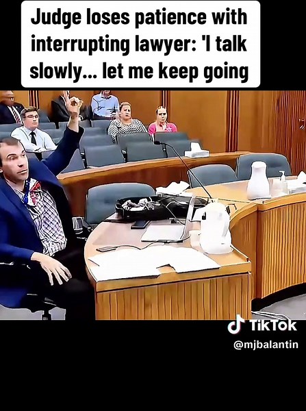 Judge loses patience with interrupting lawyer: 'I talk slowly... let me keep going#cringe #cops #copsoftiktok #crime #police