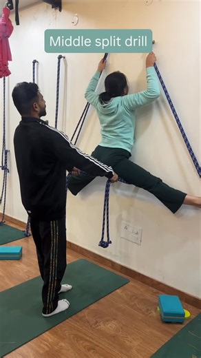 Ravi Sharma • Yoga Teacher on Instagram: "Advanced middle split practice using wall & rope support 🧘‍♂️ This method helps improve alignment, control, and deeper opening — safely and intelligently. #MiddleSplit #AdvancedYoga #SplitPractice #FlexibilityTraining #WallYoga #RopeYoga #YogaTechnique #MobilityWork #YogaPractice #YogaTeacher #YogaIndia #YogaShorts #OnlineYogaClass"
