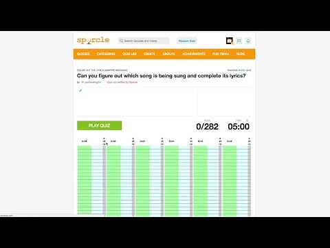 How to Create a 'Figure Out the Lyrics' Quiz on Sporcle