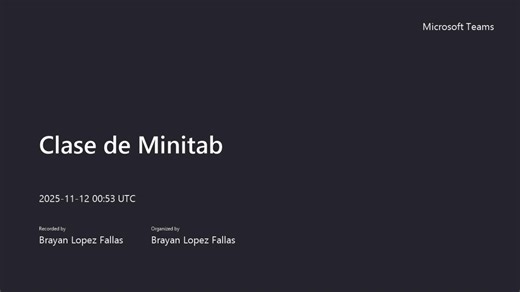 Video sobre ejercicio de MINITAB