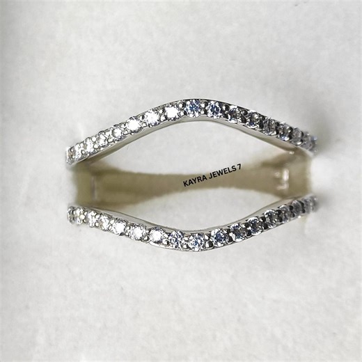 Round Cut Diamond Wrap Ring Guard Enhancer in 925 Sterling Silver Ring Jacket for Women Engagement & Wedding Enhancer Ring Gift for Her - Etsy