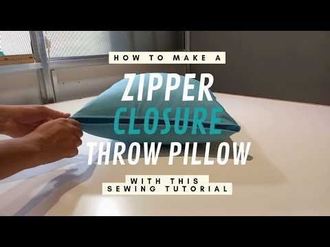 Sew a Throw Pillow Cover with a Zipper | Easy Pillow Cover Sewing Pattern in 5 Sizes #diythrowpillow