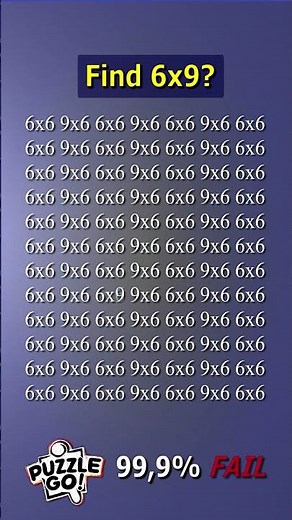 Tell me where 6x9 | Math Puzzle #shorts #different #puzzles #opticalillusion
