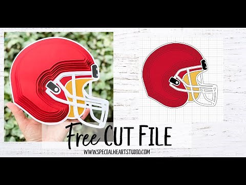 How to Cut and Assemble a Layered Football Helmet with my FREE SVG Cut File
