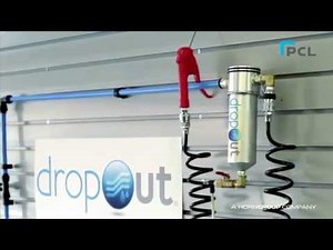 Dropout Liquid water removal demonstration from a compressed air system